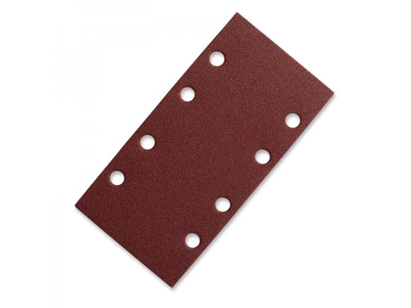 Sandpapper 93x185 mm – 25 st med 8 hål och kardborre för planslipar